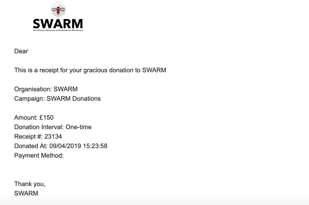 Second Profit Donation - Parlour Talk